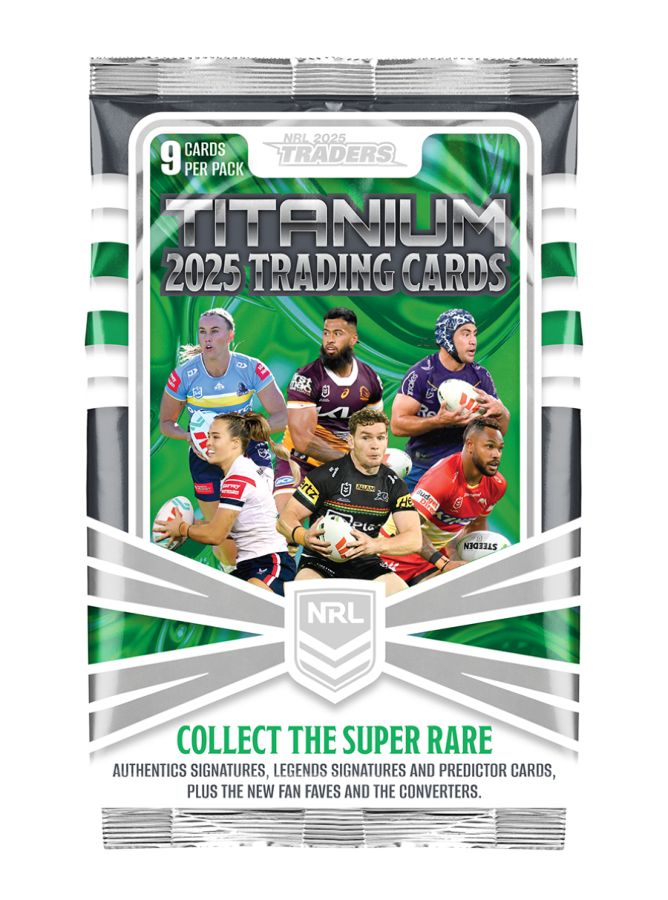 NRL Rugby League 2025 Traders Titanium Card Pack | PACS Collectables